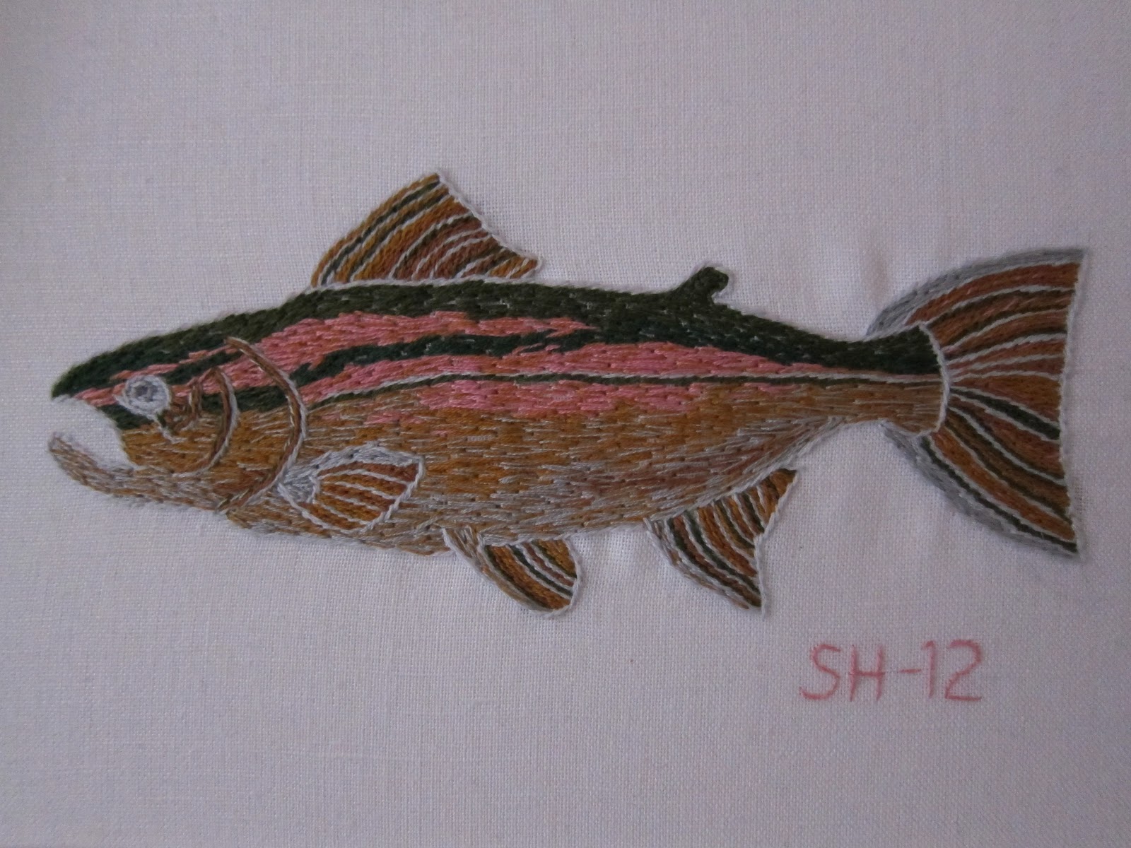 Rakt in i solen: Laxen, fritt broderi